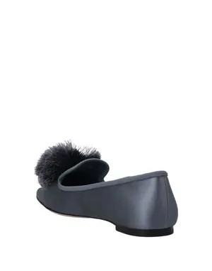 Tory Burch Satin Slippers With Pom-pom Detail
