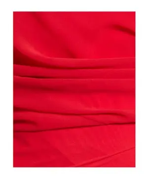 Jacquemus Draped Georgette Dress With Cutout Detail