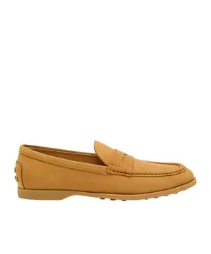 TOD'S Gomma Leggero Nubuck Loafers - Brown