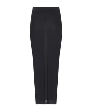 Rick Owens Ribbed Sacri Midi Skirt - Black