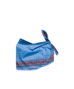 Miu Miu Printed Poplin Scarf - Blue