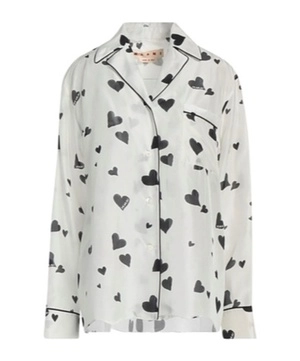 Marni Two-tone Crepe Shirt - White