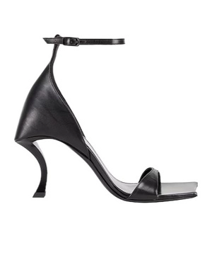 Balenciaga Strappy High-heeled Sandals With Buckled Ankle Straps - Black