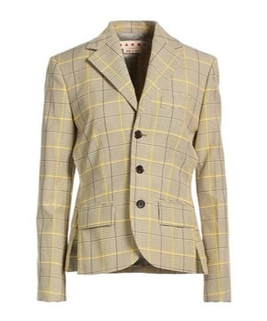Marni Checked Suit Jacket - Nude