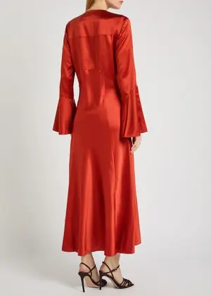 Veronica Beard Ezri Silk-blend Midi Dress