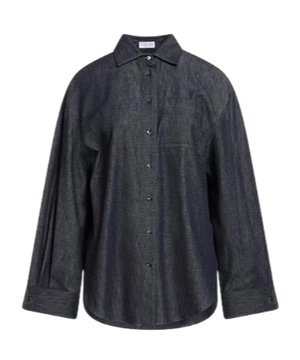 Brunello Cucinelli Dark Wash Denim Shirt