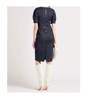 Max Mara Sheath Dress With Pinstripe Detail