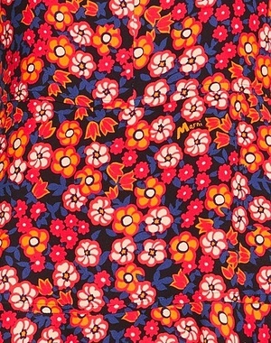 Marni Sleeveless Floral-print Crepe Midi Dress