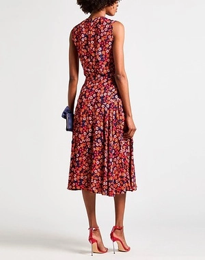Marni Sleeveless Floral-print Crepe Midi Dress