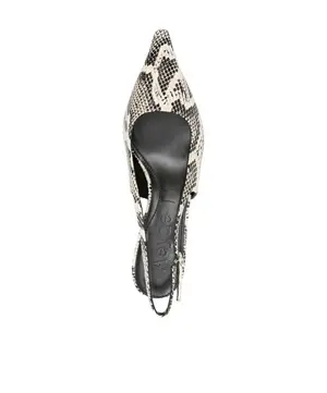 AeydĒ 40mm Snakeskin Slingback Pumps