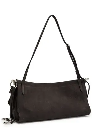 Alaïa East West Medium Nubuck Shoulder Bag