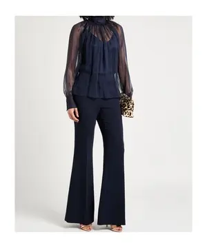 Saint Laurent High-necked Pleated Cardigan