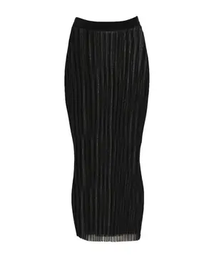Sportmax Minimalist Solid Color Midi Skirt - Black