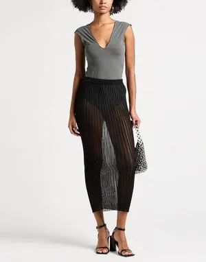 Sportmax Minimalist Solid Color Midi Skirt
