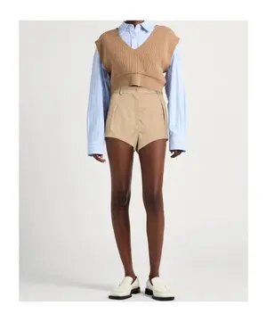 Sportmax Pleated Detail High Waisted Shorts