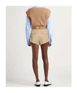 Sportmax Pleated Detail High Waisted Shorts