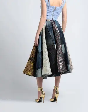 Dolce & Gabbana Patchwork Midi Skirt