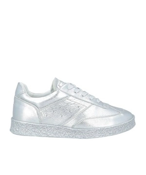 MAISON MARGIELA Silver Leather Lace-up Low-top Sneakers