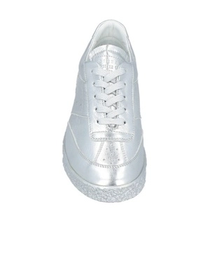 MAISON MARGIELA Silver Leather Lace-up Low-top Sneakers