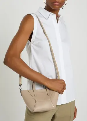 Brunello Cucinelli Bead Mini Leather Tote Bag - Nude