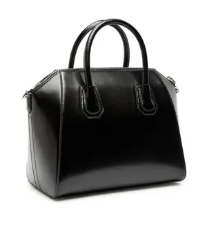 Givenchy Antigona Glossed Leather Top Handle Bag - Black