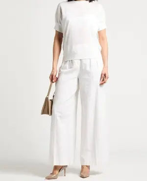 Brunello Cucinelli Crew Neck Sequin Short Sleeve Knit