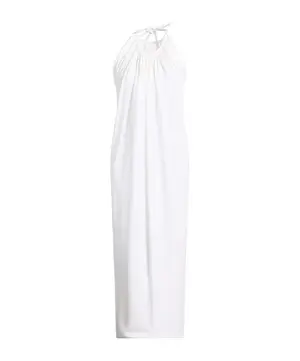 Sportmax Solid Color Sleeveless Dress - White