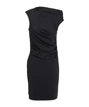 MAXCO. Max&co. Draped Boat Neckline Sleeveless Bodycon Dress