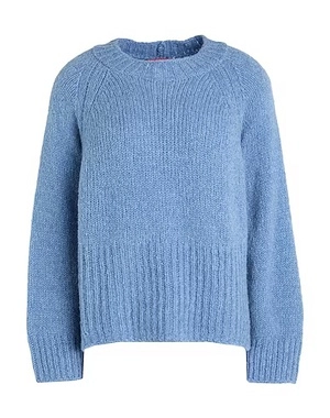 MAXCO. Medium-thick Crew Neck Long Sleeve Knit - Blue