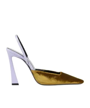 Saint Laurent Two-tone Ribbon High Heels