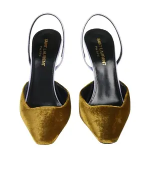 Saint Laurent Two-tone Ribbon High Heels