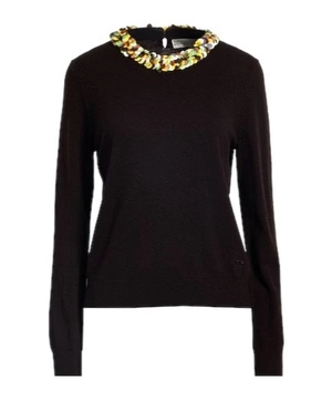 Tory Burch Long Sleeve Knitwear With Sequins And Appliqués