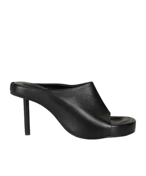 Jacquemus Geometric Heel Leather Slide Sandals