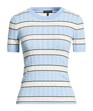 Rag & Bone Striped Knitted Short Sleeve Sweater