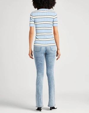 Rag & Bone Striped Knitted Short Sleeve Sweater
