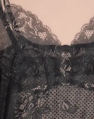 Balenciaga Lace Tulle High Neck Top