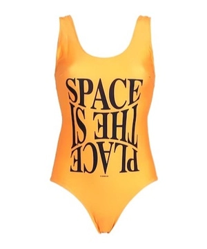 GANNI Graphic Print One-piece Swimsuit - Orange