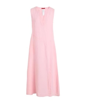 MAXCO. Max&co. Sleeveless V-neck Maxi Dress With Pockets And Slit - Pink
