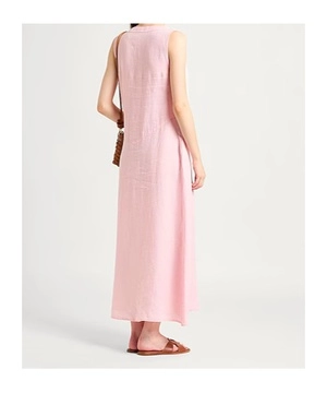 MAXCO. Max&co. Sleeveless V-neck Maxi Dress With Pockets And Slit