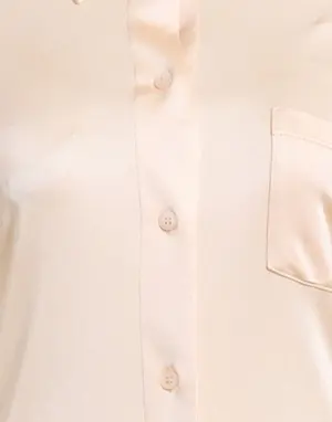 Sportmax Pointed Collar Long-sleeved Shirt With Chest Pocket