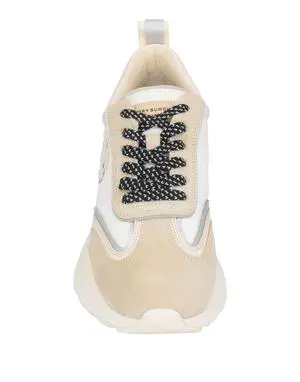 Tory Burch Lace-up Round Toe Sneakers With Embossed Logo Detailing