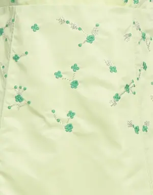 GANNI Sleeveless Embroidered Flared Dress