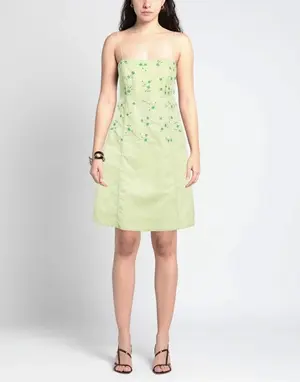 GANNI Sleeveless Embroidered Flared Dress