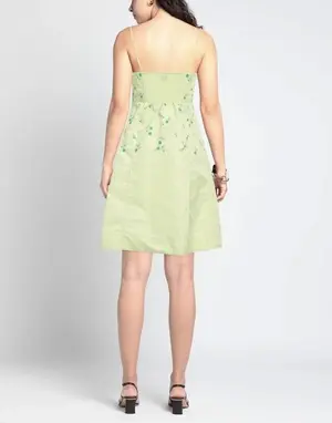 GANNI Sleeveless Embroidered Flared Dress