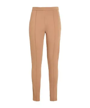 Max Mara Plain Colour Casual Trousers - Nude