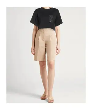 Max Mara Crew Neck Cropped T-shirt