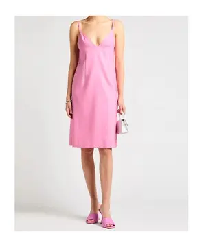 Jacquemus Sleeveless Deep V-neck Dress With Zipper Closure