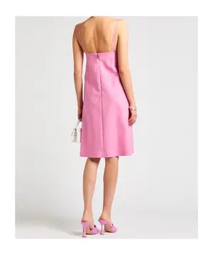 Jacquemus Sleeveless Deep V-neck Dress With Zipper Closure