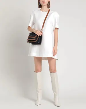 Marni Crewneck Flared Dress - White