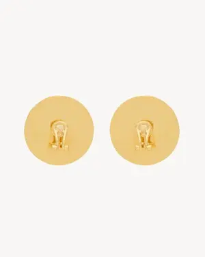 Saint Laurent Cabochon Earrings In Ceramic